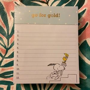 Peanuts | Office | Peanuts Snoopy Go For Gold 25 Sheets Notepad List ...